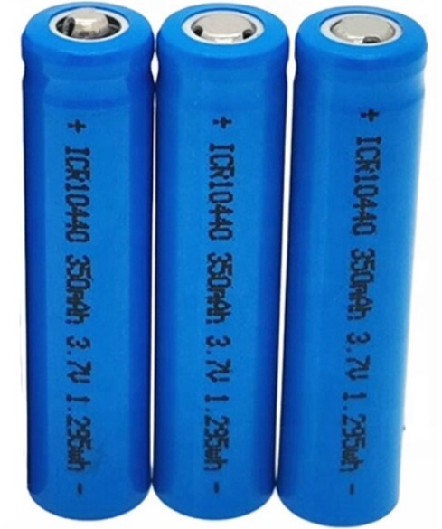 AAA Lithium Ion Rechargeable Battery Cell Icr10440 Batteries 3.7V 350mAh