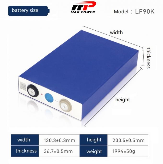3.2V 90Ah LiFePO4 Battery Cell UL CE ROHS Approval For Power Station ...