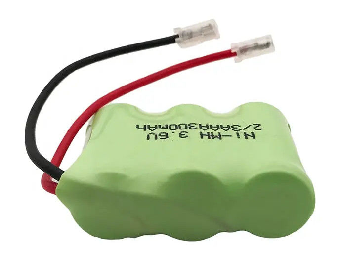 Rechargeable 3.6V 300mAh Ni Mh Battery Packs 500Cycles 2AAA 3AAA Size