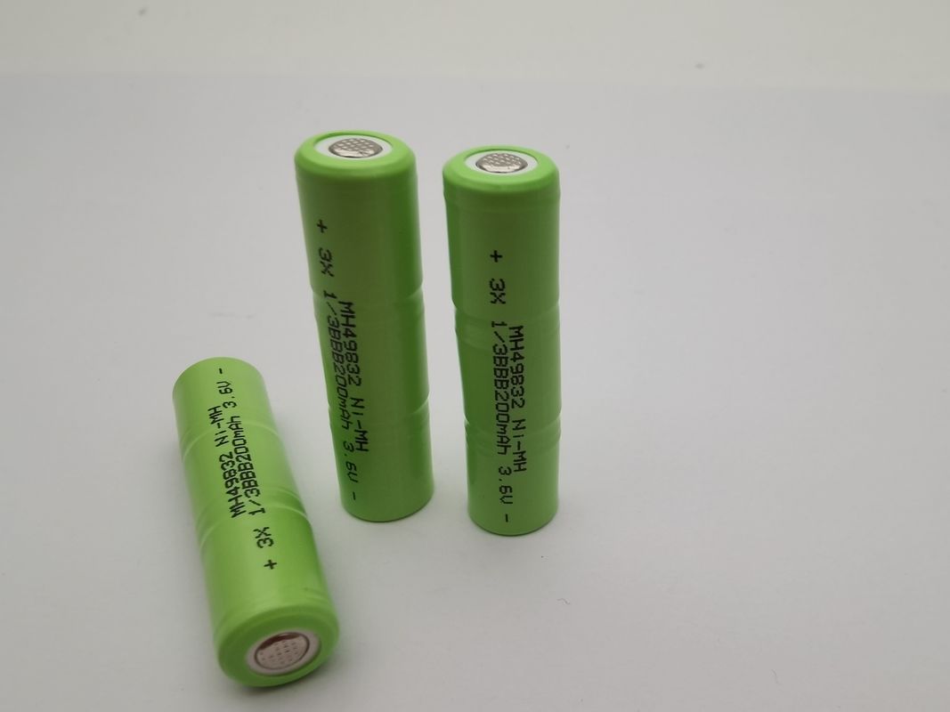 UL 3.6V 200mAh NIMH Rechargeable Batteries 1/3BBB custom nimh battery ...