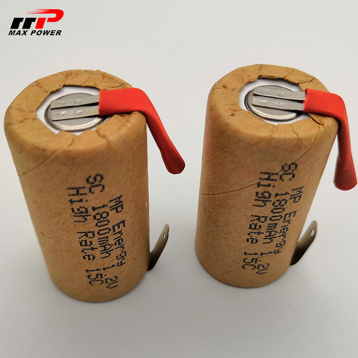 High Power Nicad Sub C NiCd Rechargeable Batteries 1.2V 1800mAh